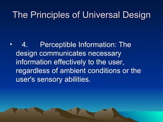 Universal Design: The Seven Principles | PPT