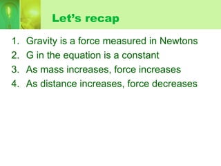 Universal Law of Gravitation | PPT