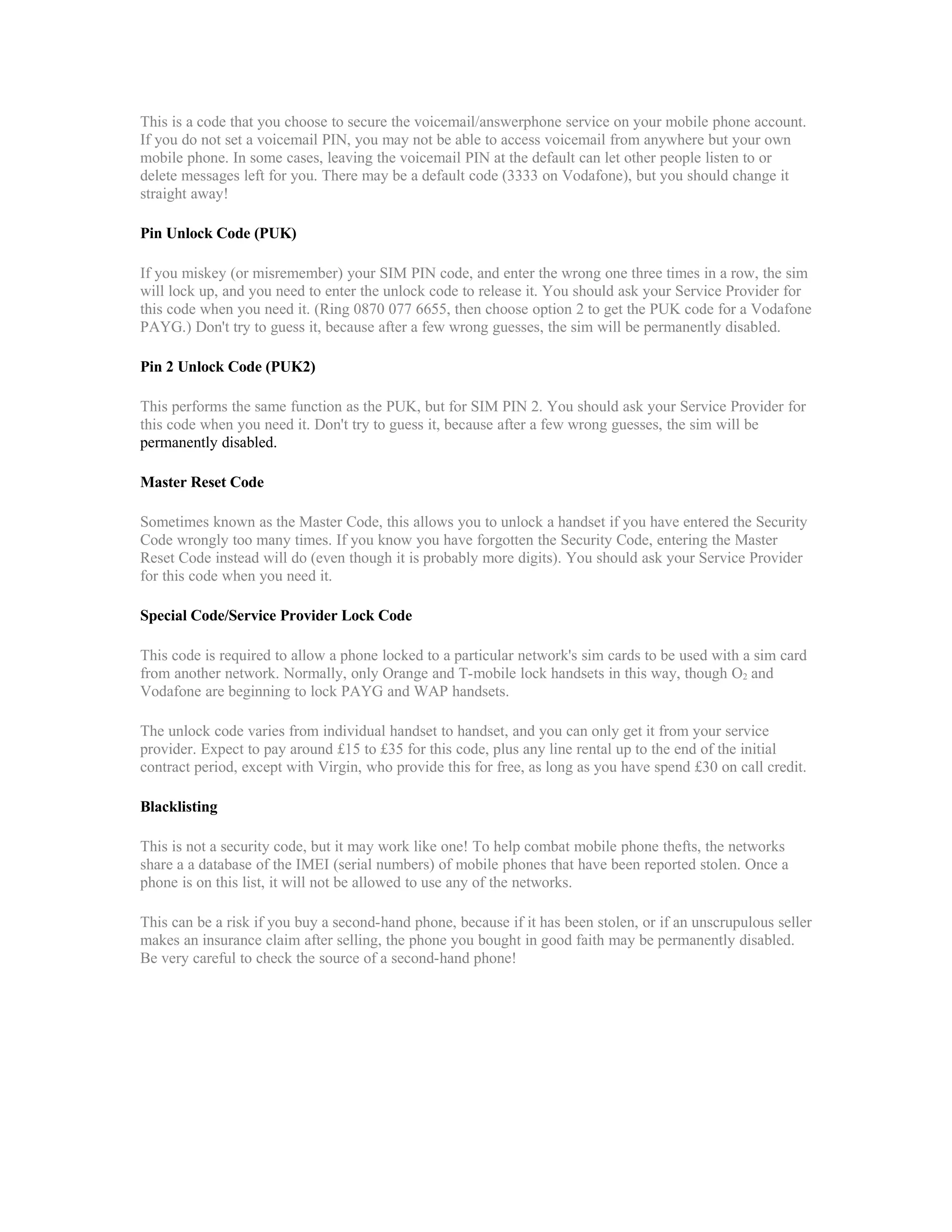 Nokia Universal Codes | DOC