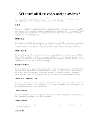 Nokia Universal Codes | PDF