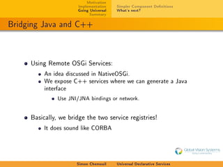 Universal Declarative Services | PPT