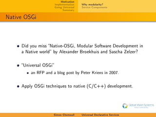 Universal Declarative Services | PPT