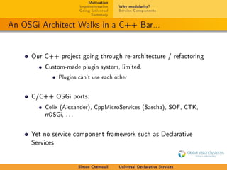 Universal Declarative Services | PPT