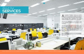 Universal Translation Services brochure - translation rates | PDF