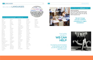 Universal Translation Services brochure - translation rates | PDF