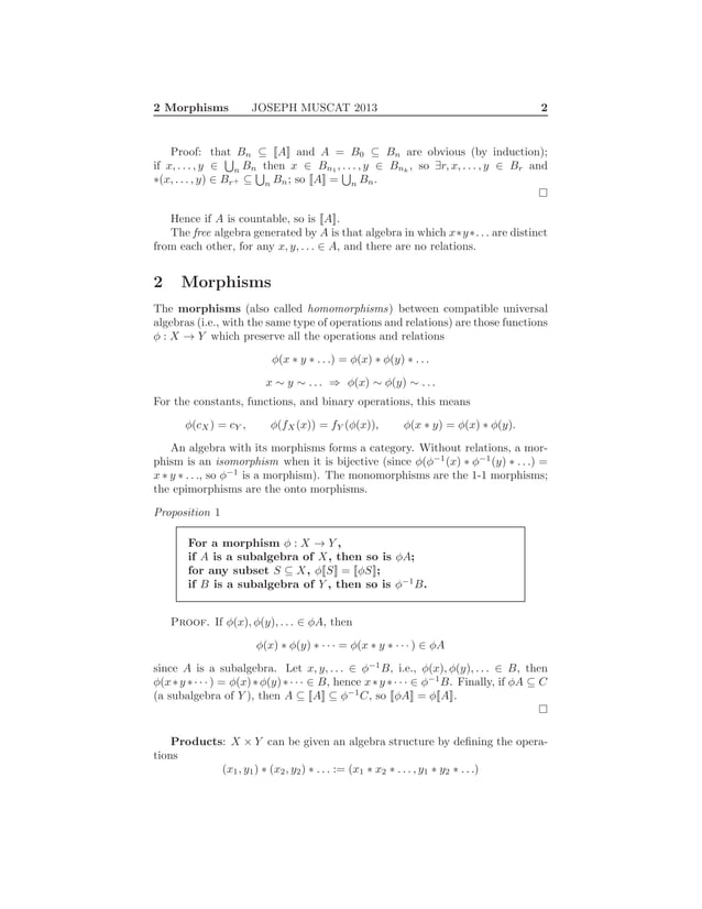 Universal algebra (1) | PDF