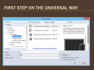 Universal Apps for windows 8.1 | PPT