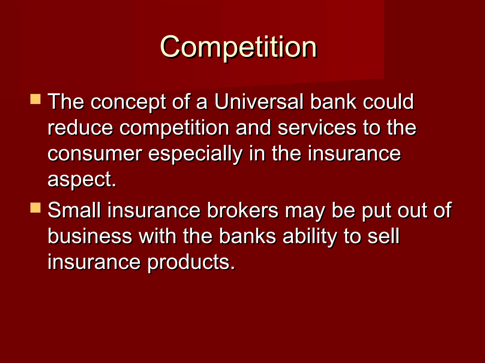 Universal banking | PPT
