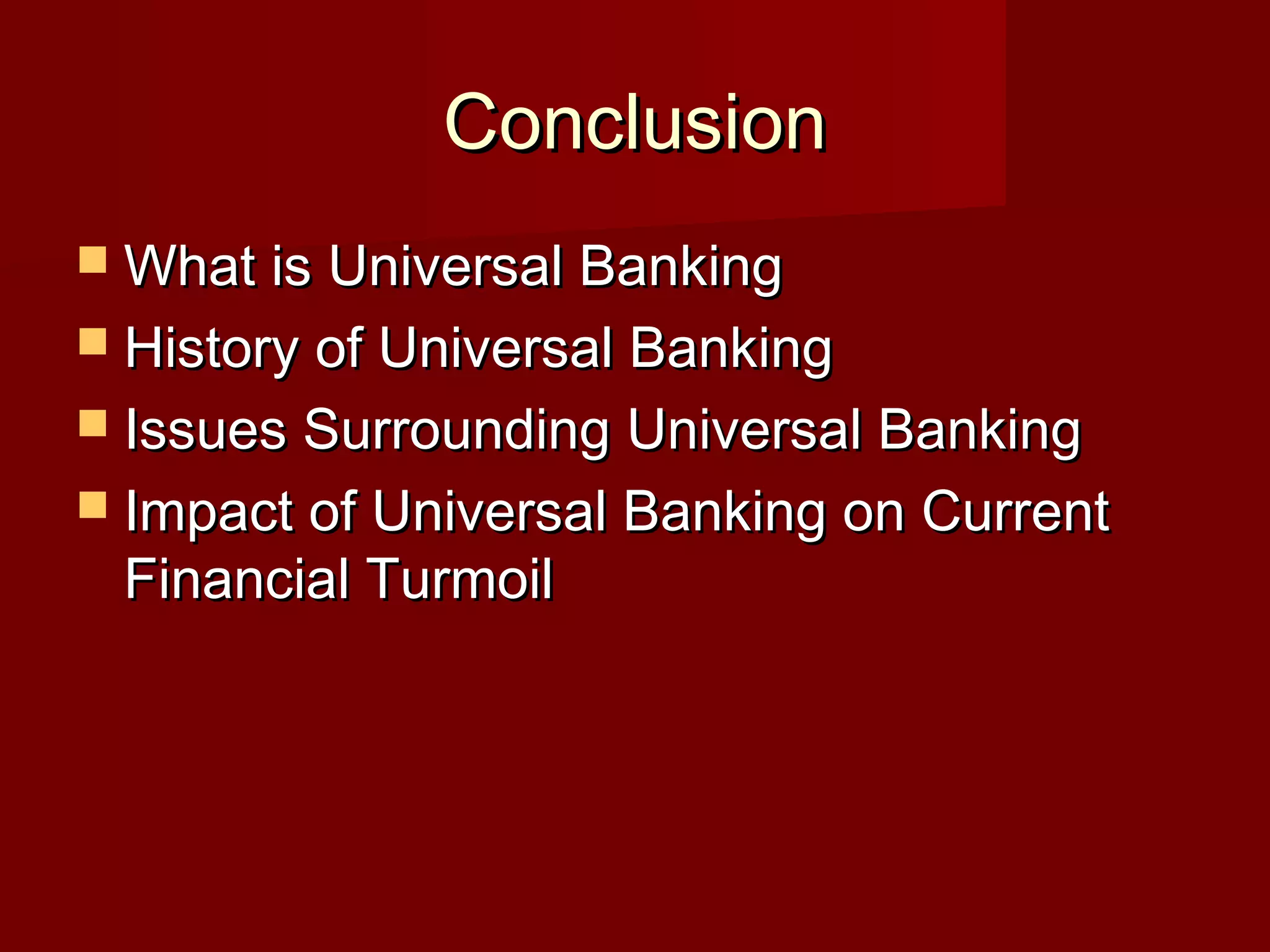 Universal banking | PPT