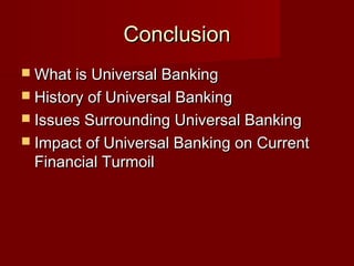 Universal banking | PPT