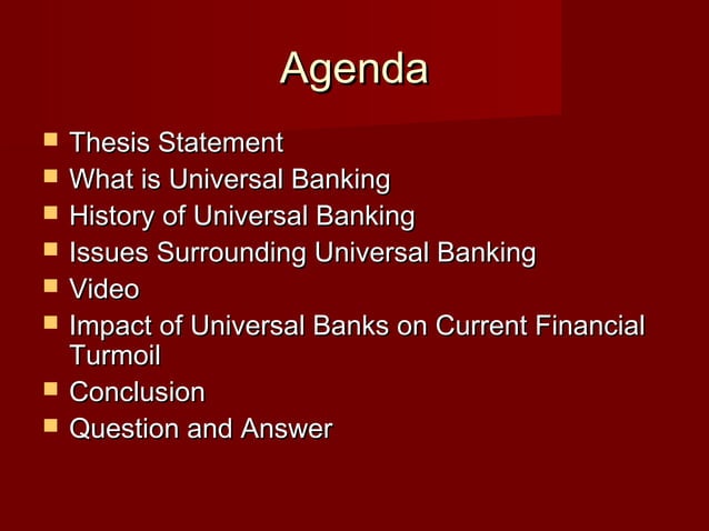 Universal banking | PPT