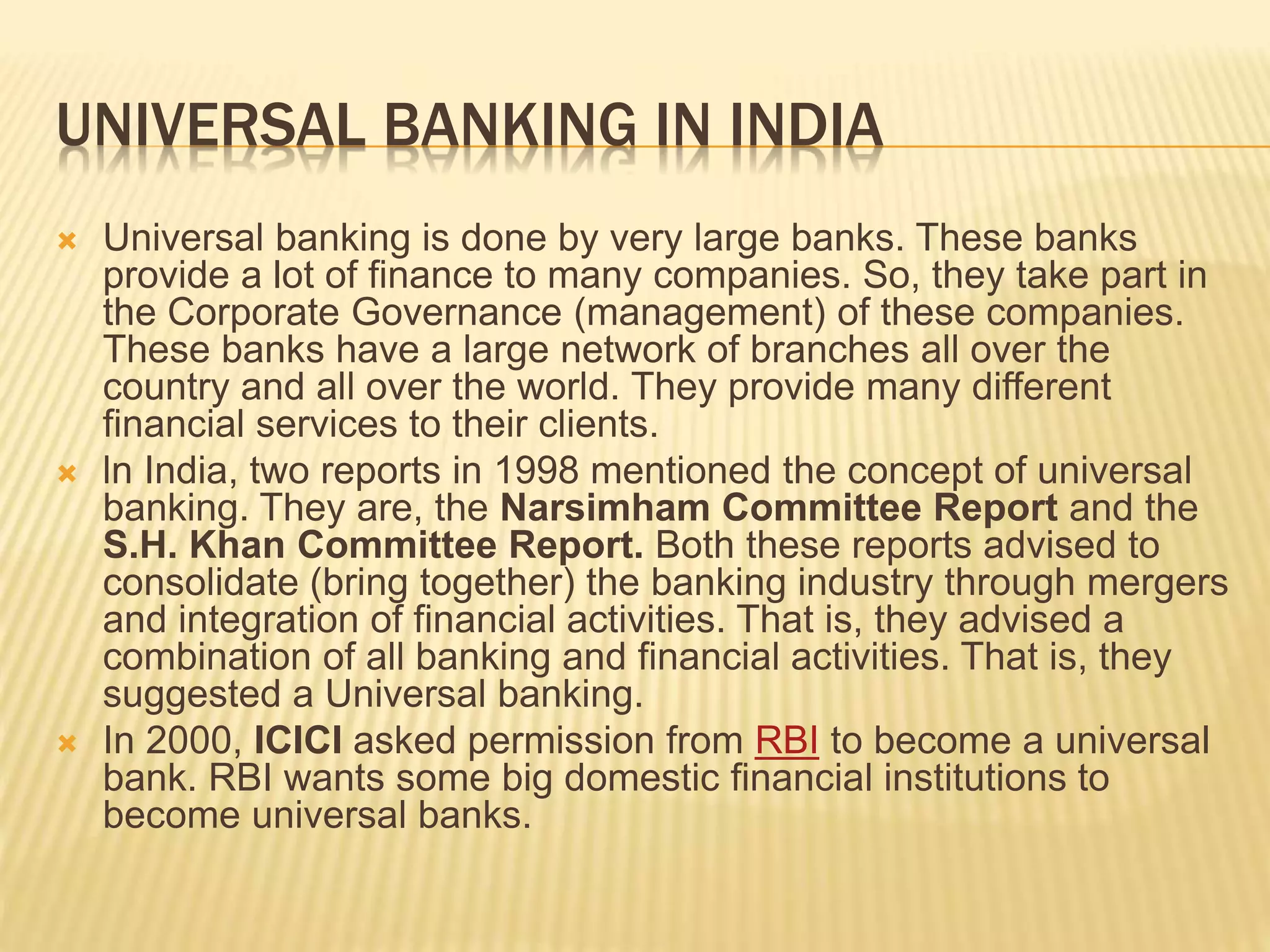 Universal banking | PPTX