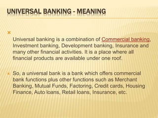 Universal banking | PPTX