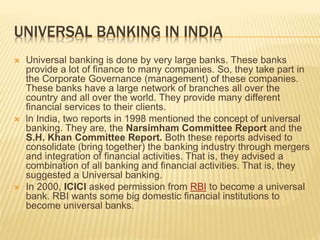 Universal banking | PPTX