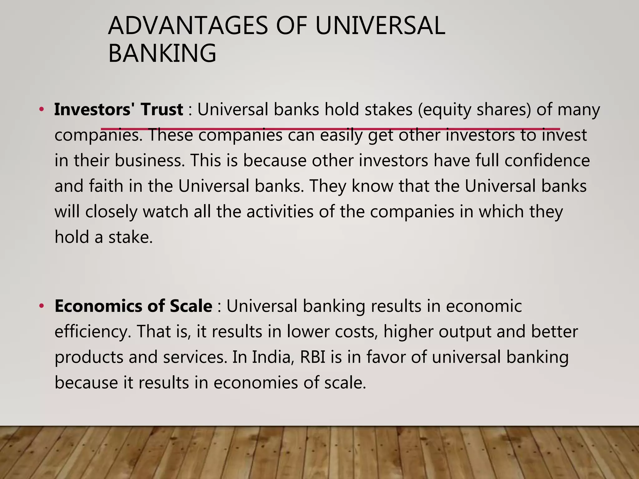 Universal banking | PPTX