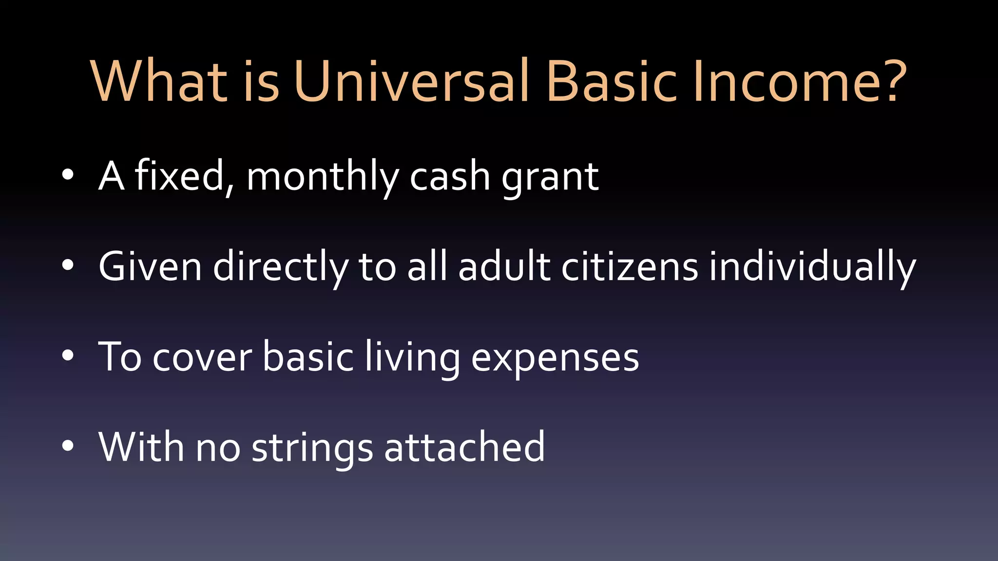 Universal basic income | PPTX