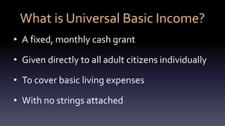 Universal basic income | PPTX