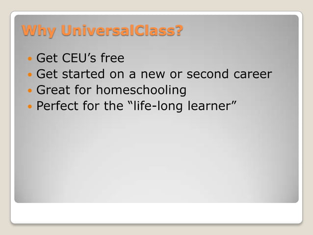 UniversalClass | PPTX
