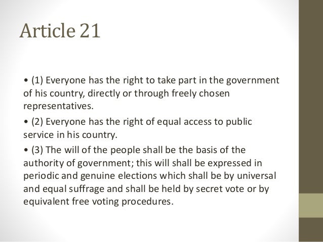 Universal Declaration of Human Rights (Selected Articles)