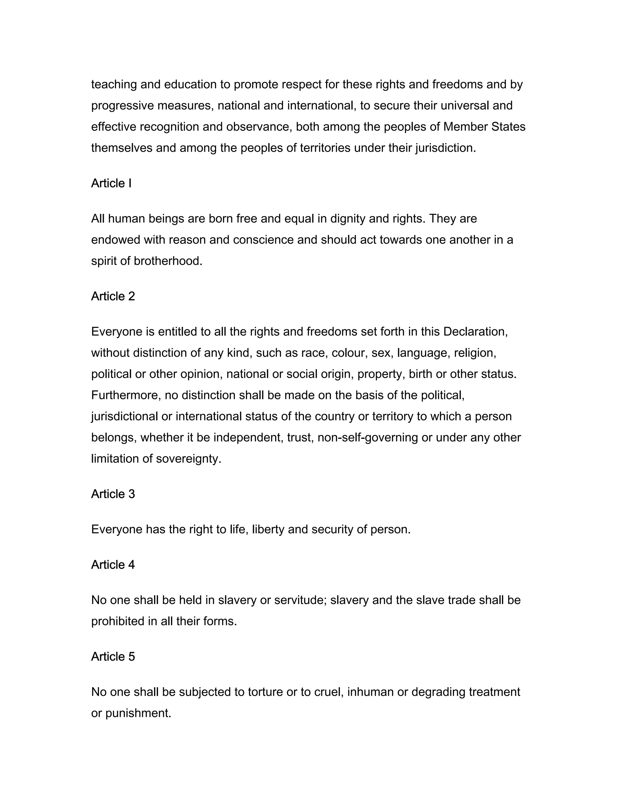 Universal declaration of human rights | PDF