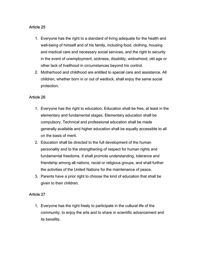 Universal declaration of human rights | PDF