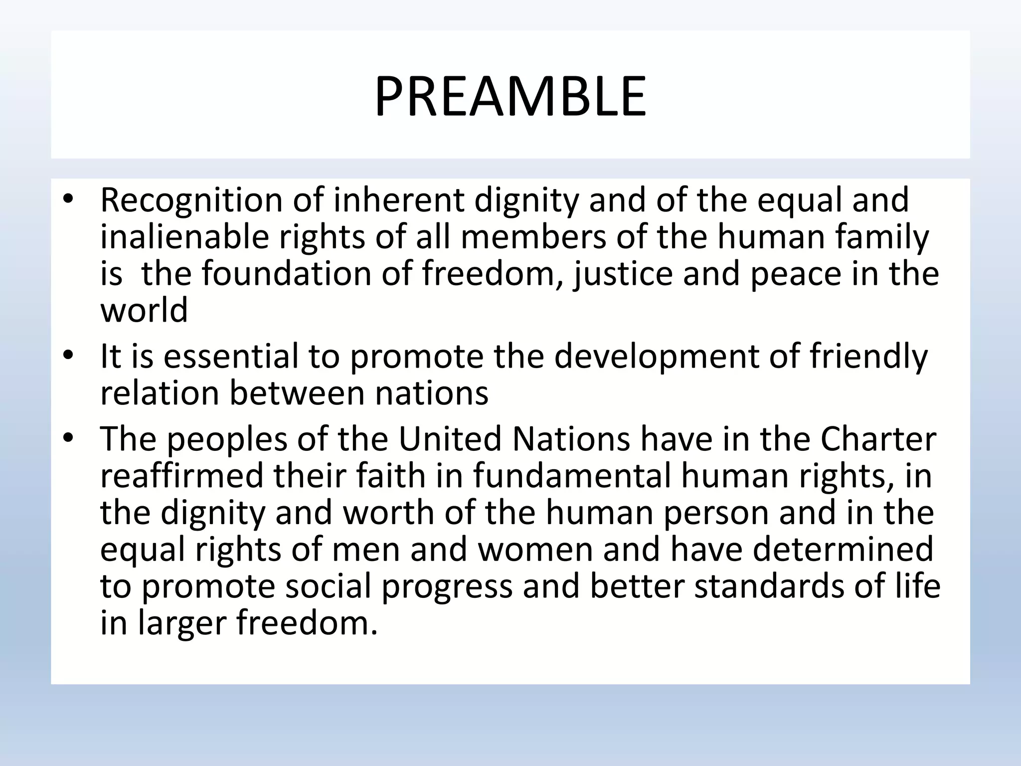 Universal declaration of human rights | PPTX