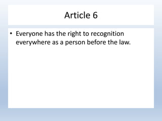 Universal declaration of human rights | PPTX