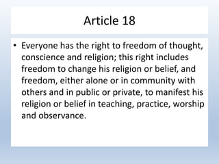 Universal declaration of human rights | PPTX