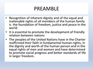 Universal declaration of human rights | PPTX