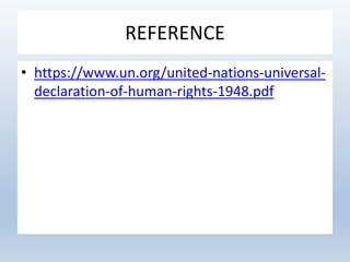 Universal declaration of human rights | PPTX