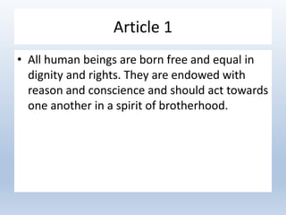 Universal declaration of human rights | PPTX