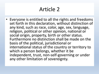 Universal declaration of human rights | PPTX