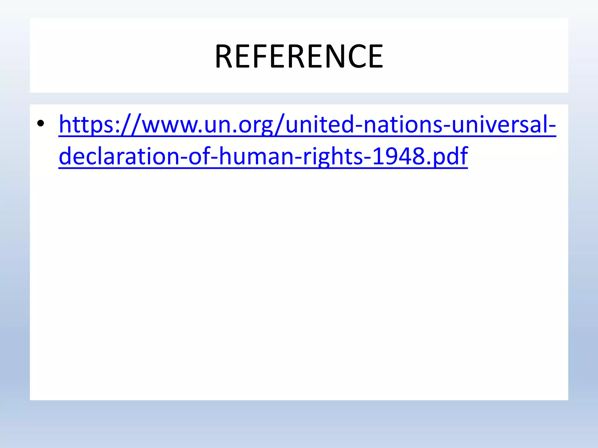 Universal declaration of human rights | PPTX