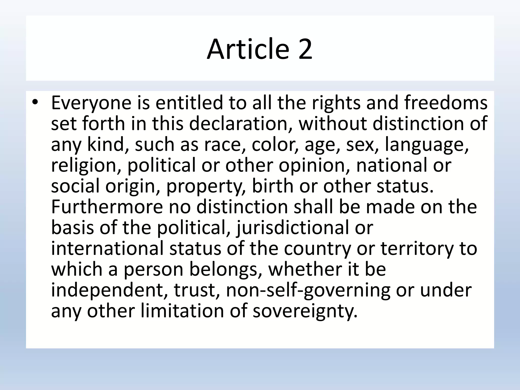 Universal declaration of human rights | PPTX