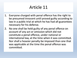 Universal declaration of human rights | PPTX