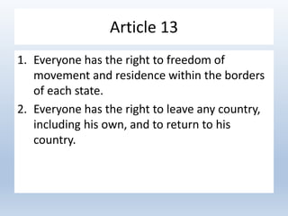 Universal declaration of human rights | PPTX