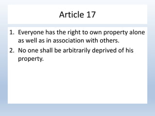 Universal declaration of human rights | PPTX