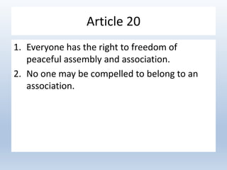 Universal declaration of human rights | PPTX