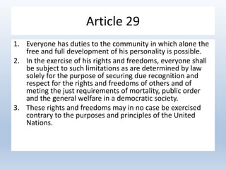 Universal declaration of human rights | PPTX