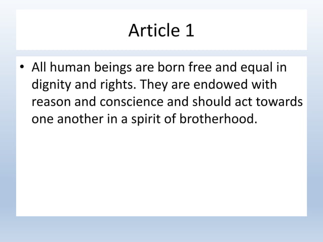 Universal declaration of human rights | PPTX