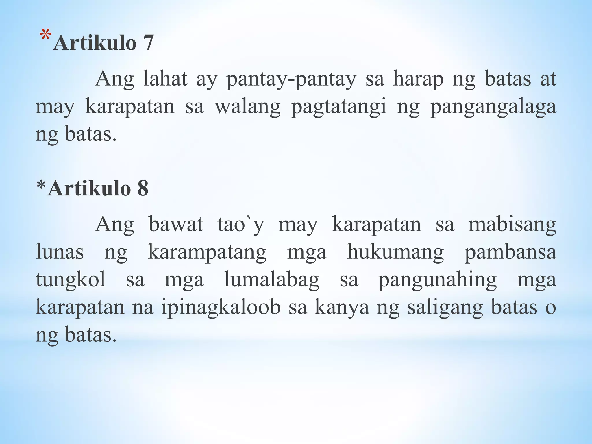 Universal Declaration of Human Rights | PPTX