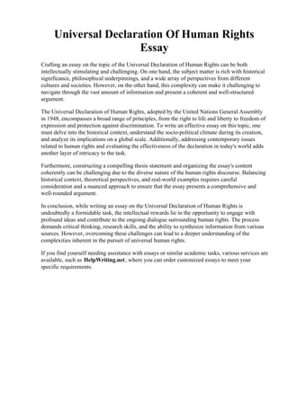 Universal Declaration Of Human Rights Essay.pdf