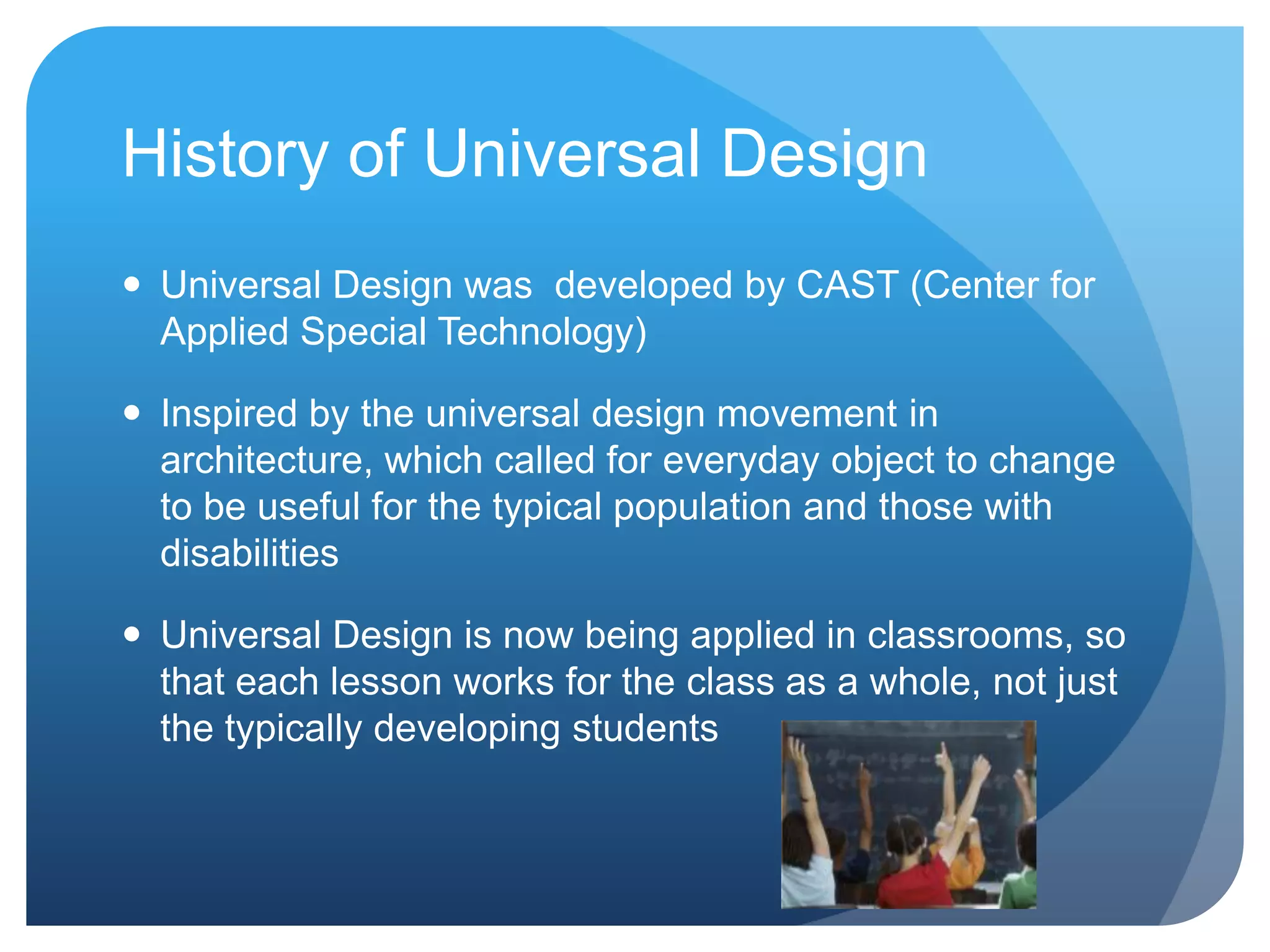 Universal design | PPTX | Education
