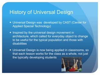 Universal design | PPTX | Education