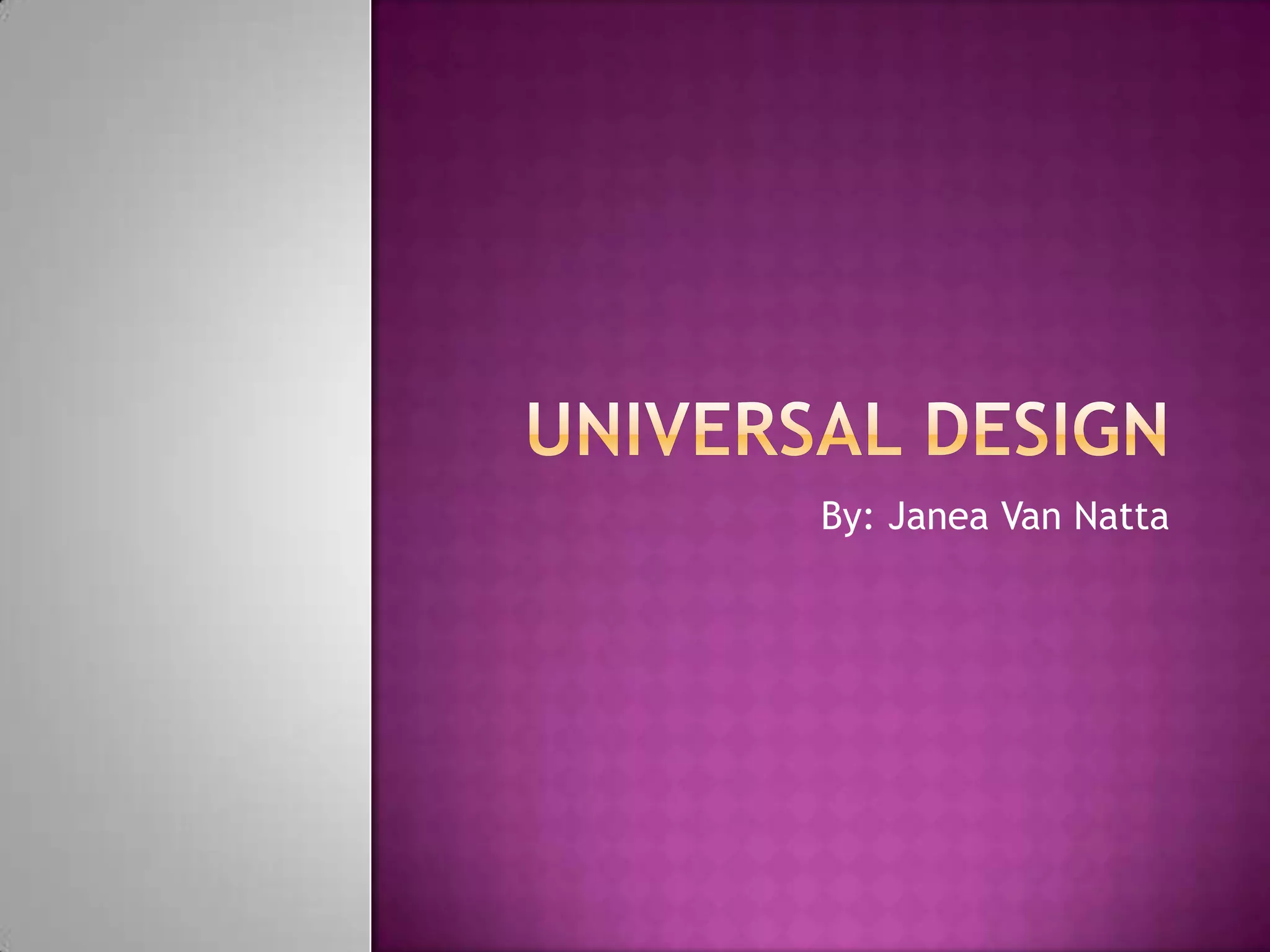 Universal design | PPT