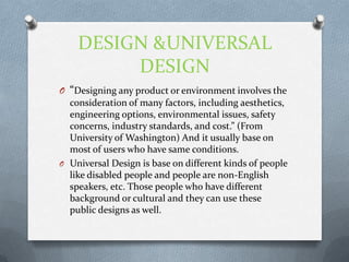 Universal design | PPTX
