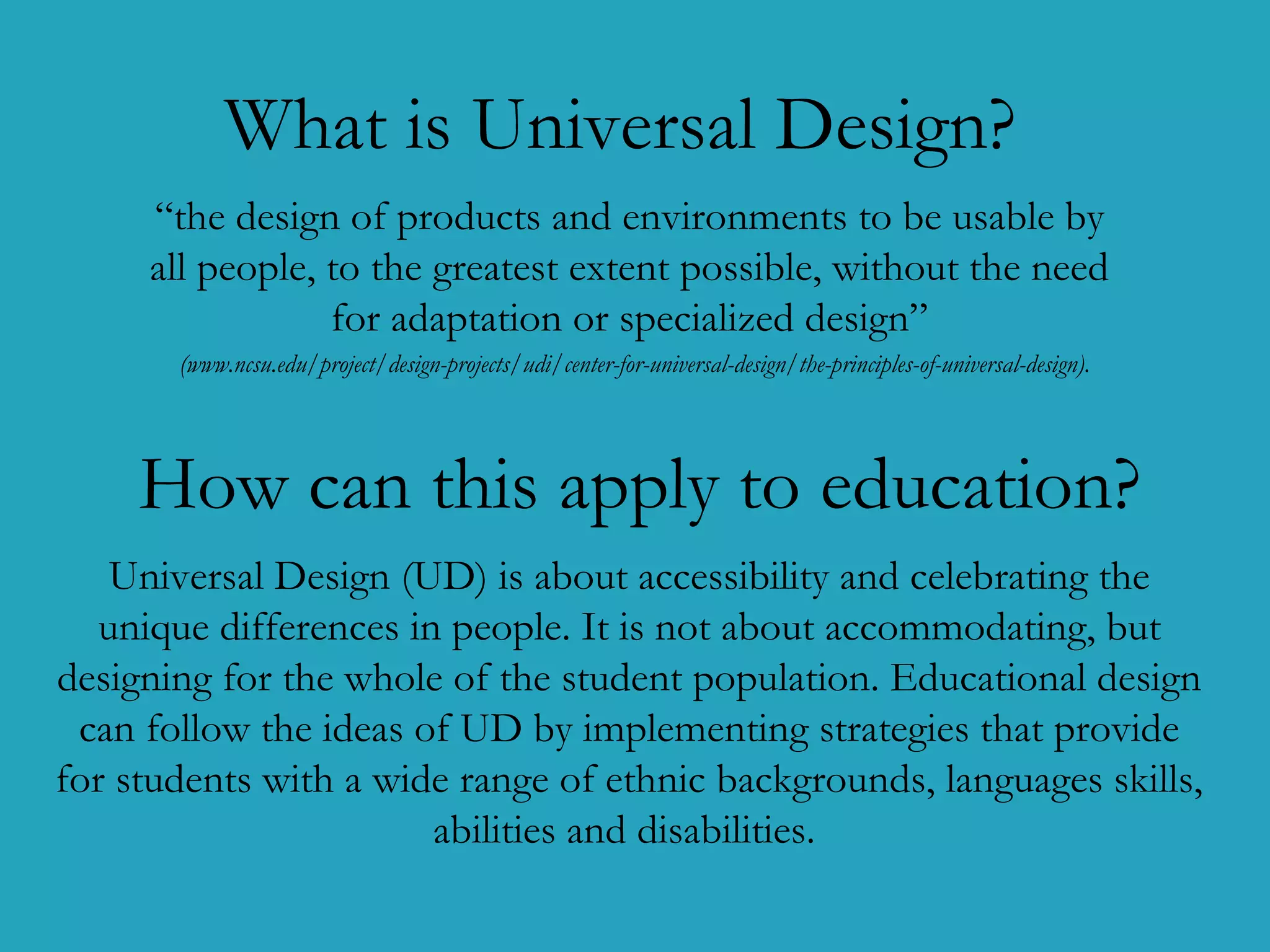 Universal Design - Updated | PPT