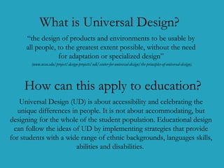 Universal Design - Updated | PPT