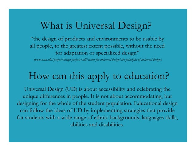 Universal Design - Updated | PPT