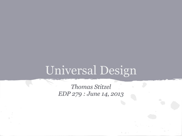 Universal design edp 279 | PPT